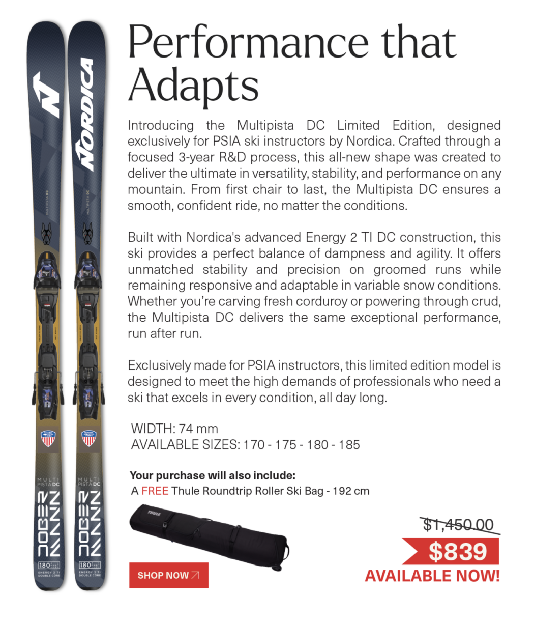 Nordica Launches Limited Edition PSIA Multipista Ski - The Snow Pros